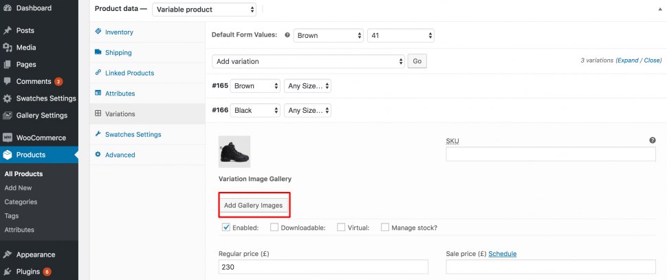 How To Insert Multiple Images Per Product Variation Using WooCommerce Additional Variation ...